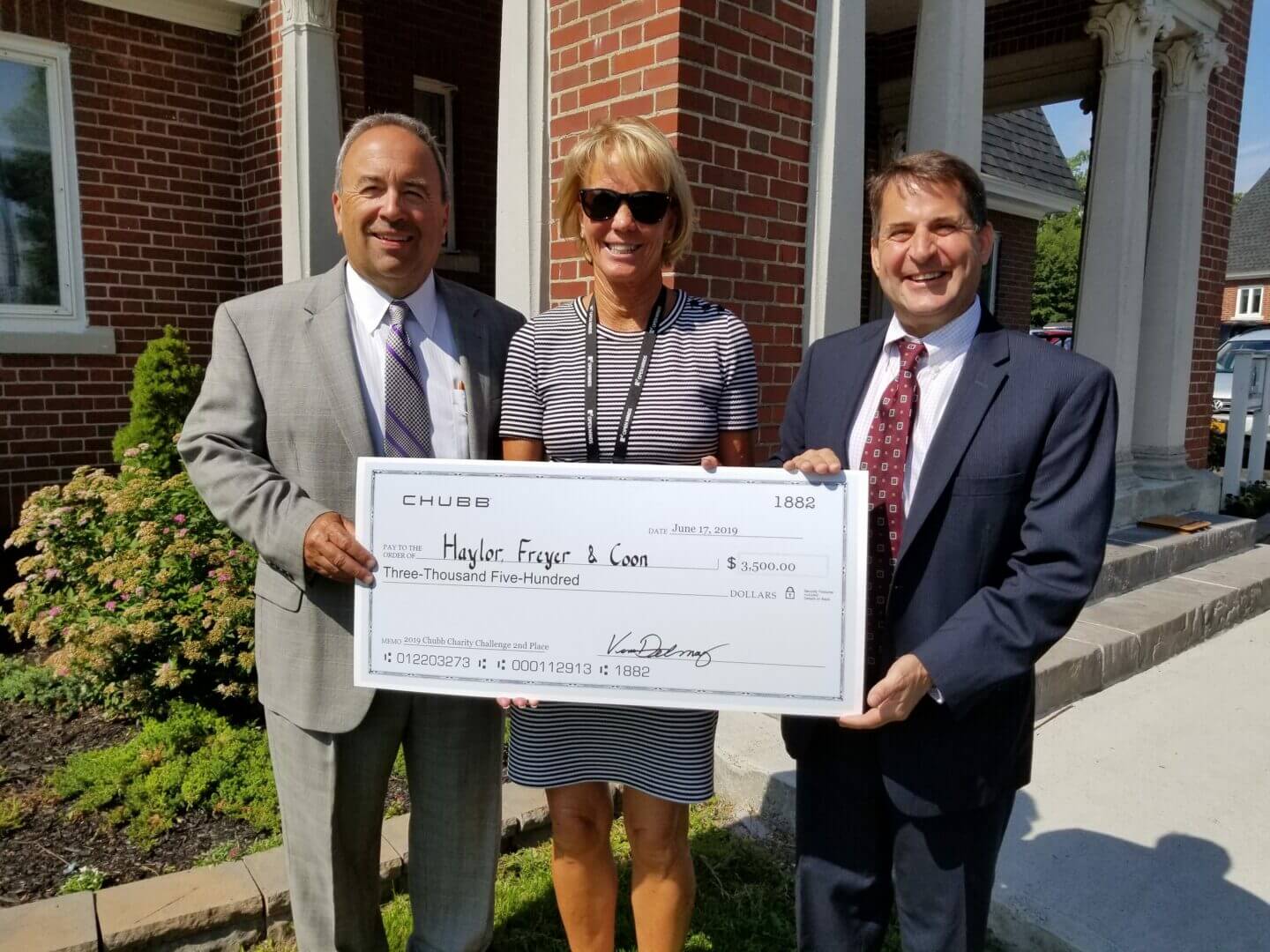 Haylor, Freyer & Coon Awards Chubb Charity Challenge Winnings to CHJC ...