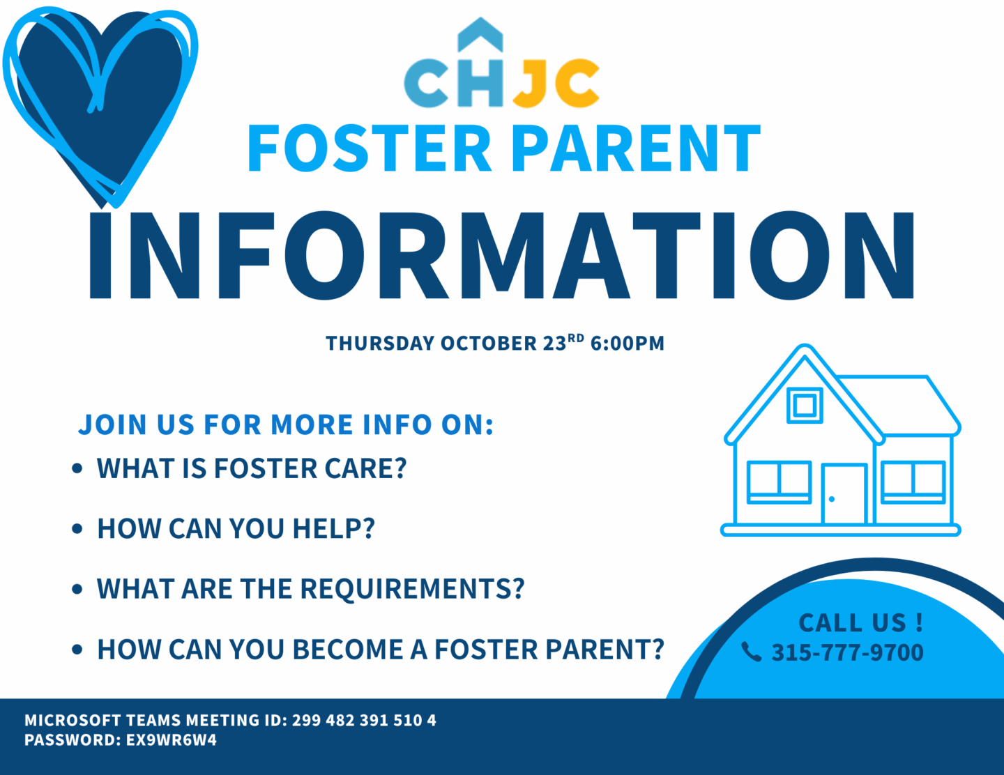 Virtual Foster Parent Information Session – CHJC